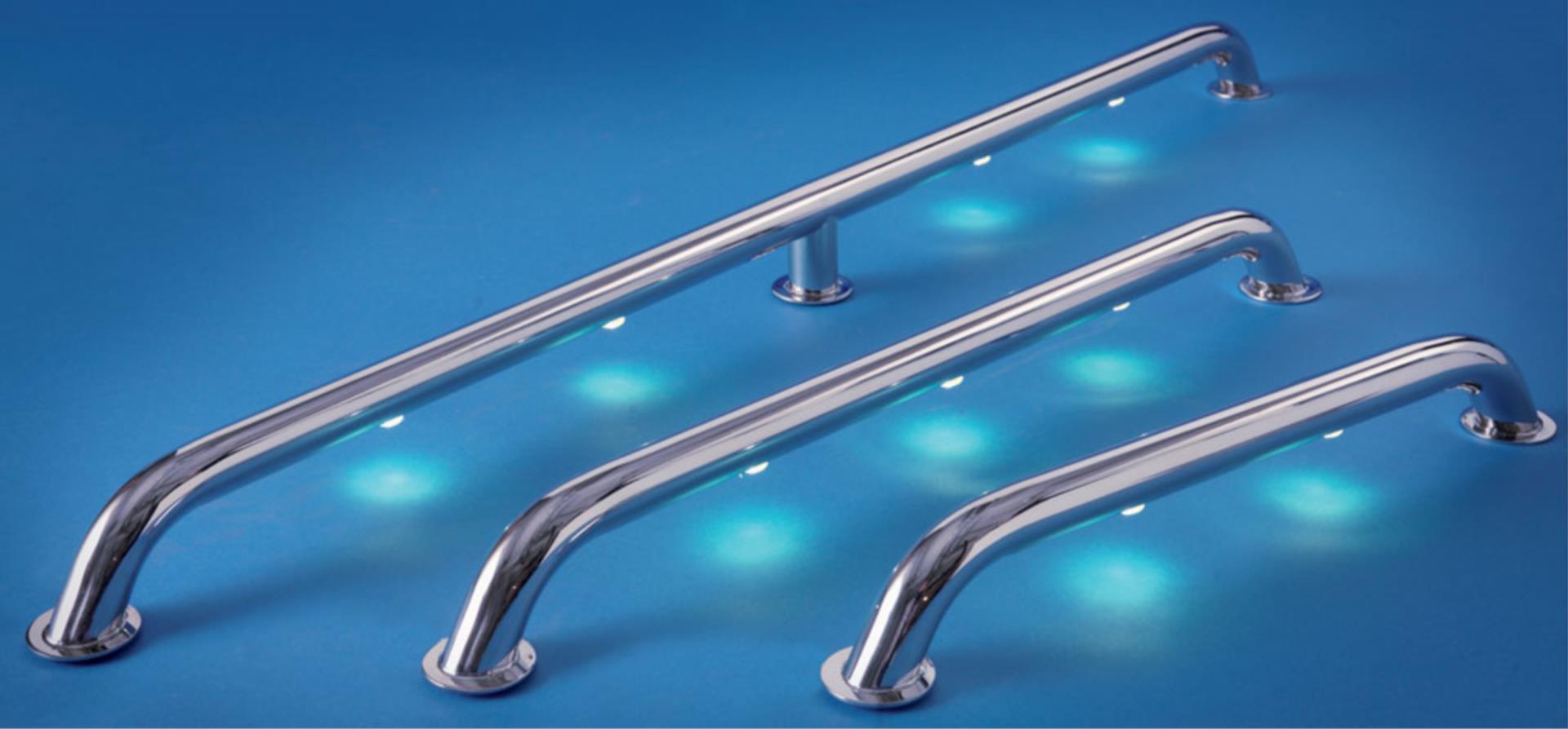 Edelstahl Handlauf mit LED, 500mm 3 LED | 500mm | W100742